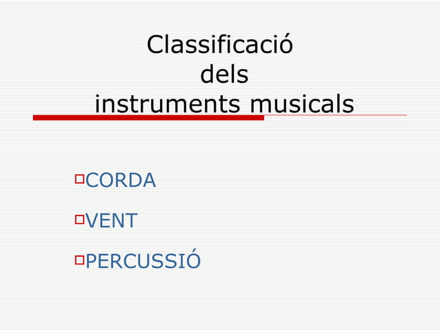 Classificacio Instruments | PPT