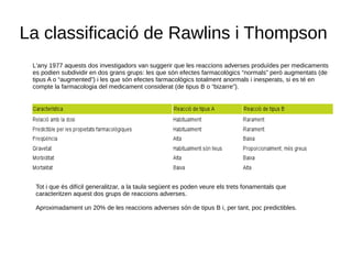 Classificació de les reaccions adverses | PDF