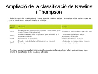 Classificació de les reaccions adverses | PDF