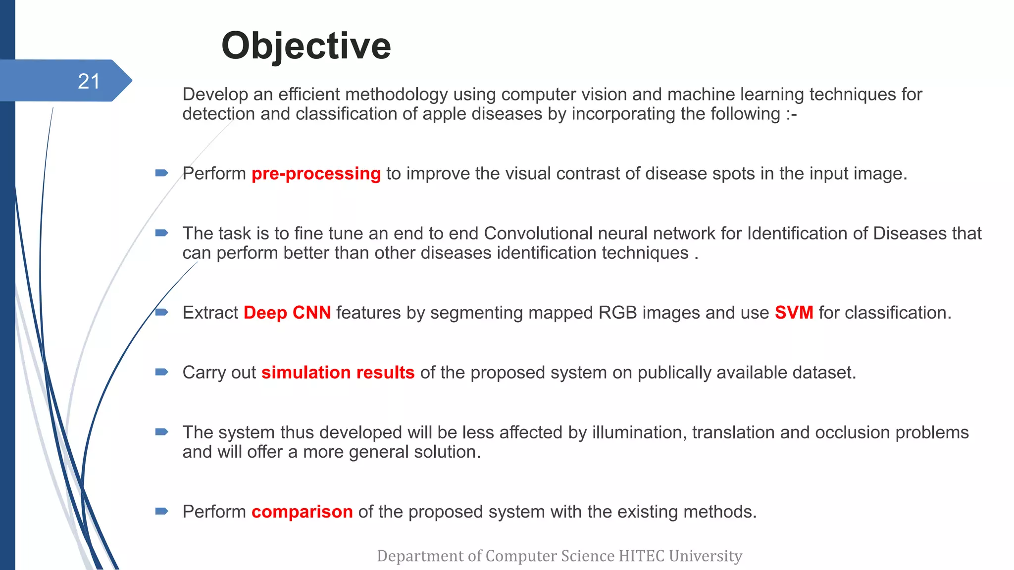 Classification Of Apple Diseases Through Machine Learning Ppt