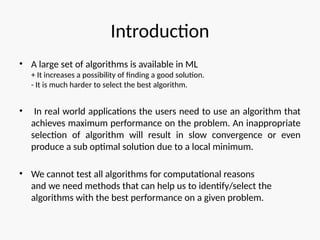 classificaiton algorithm selection in automl | PPT | Free Download