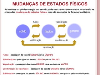 Classificação, propriedades e transformações físicas da matéria | PPT