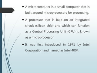 General computer - Classification of computers | PPT | Free Download