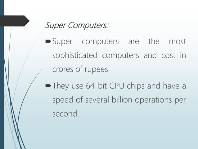 General computer - Classification of computers | PPSX