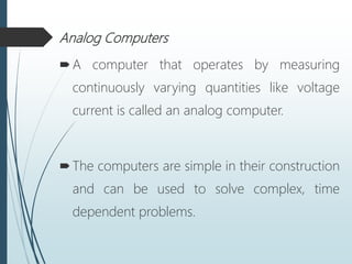 General computer - Classification of computers | PPT | Free Download