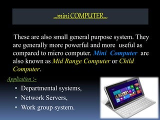 CLASSIFICATIN OF COMPUTERS.pptx | Free Download