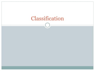 Classification | PPTX