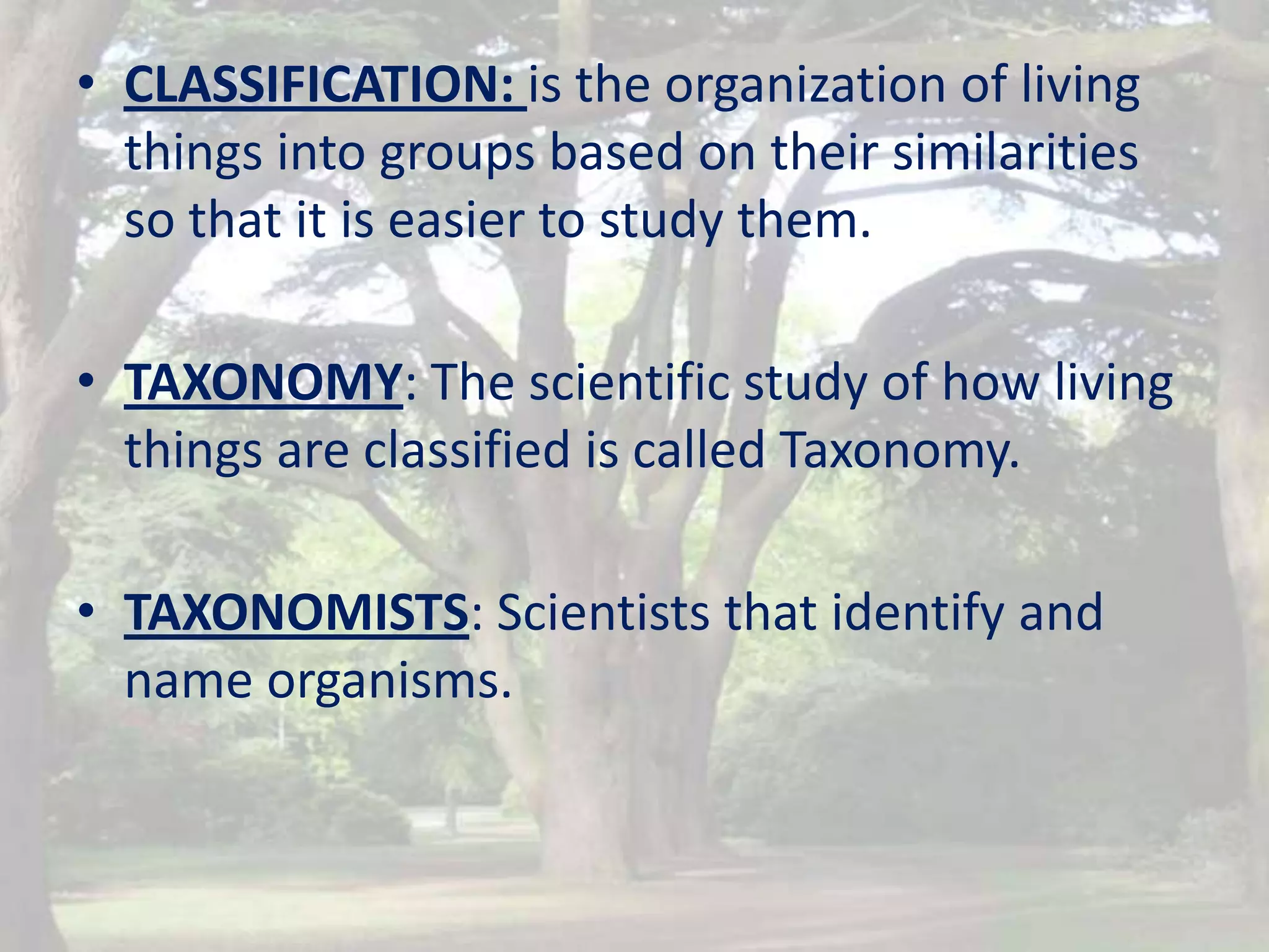 Classification of living things | PPT