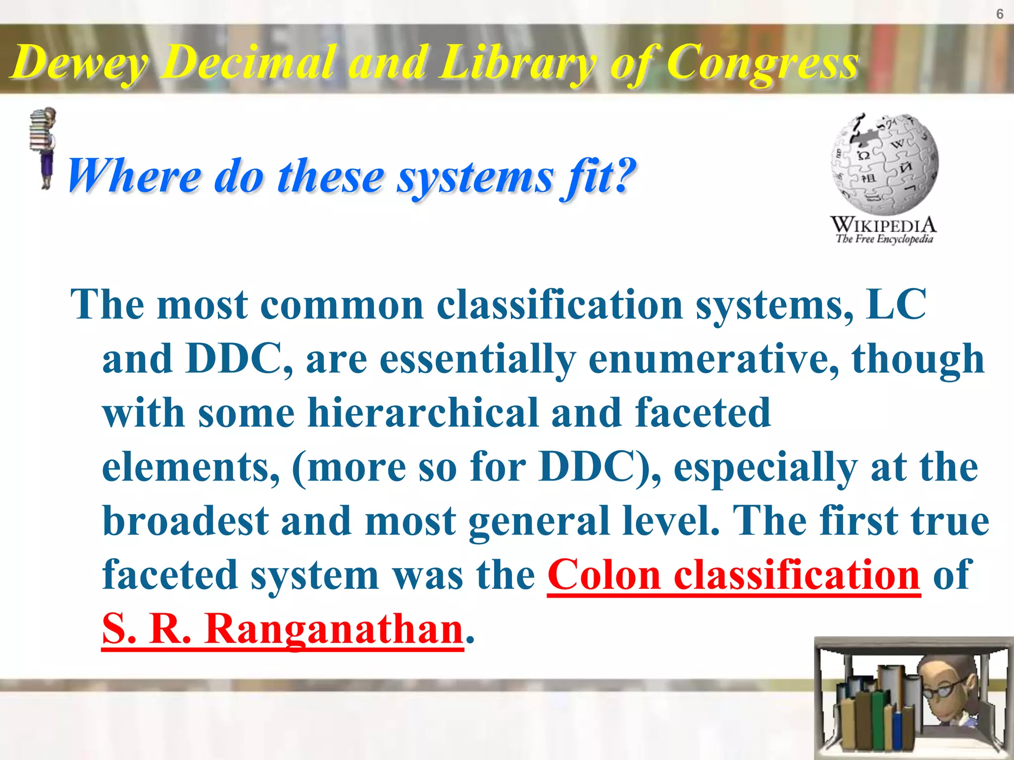 Classification: The librarian's numbers game | PPTX
