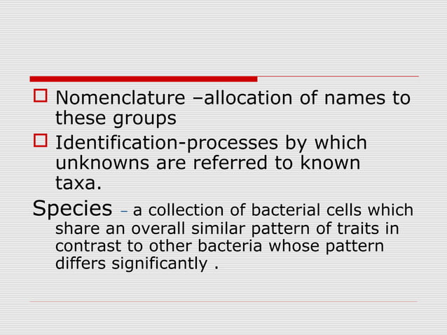 Classification of Enterobacteriaceae family