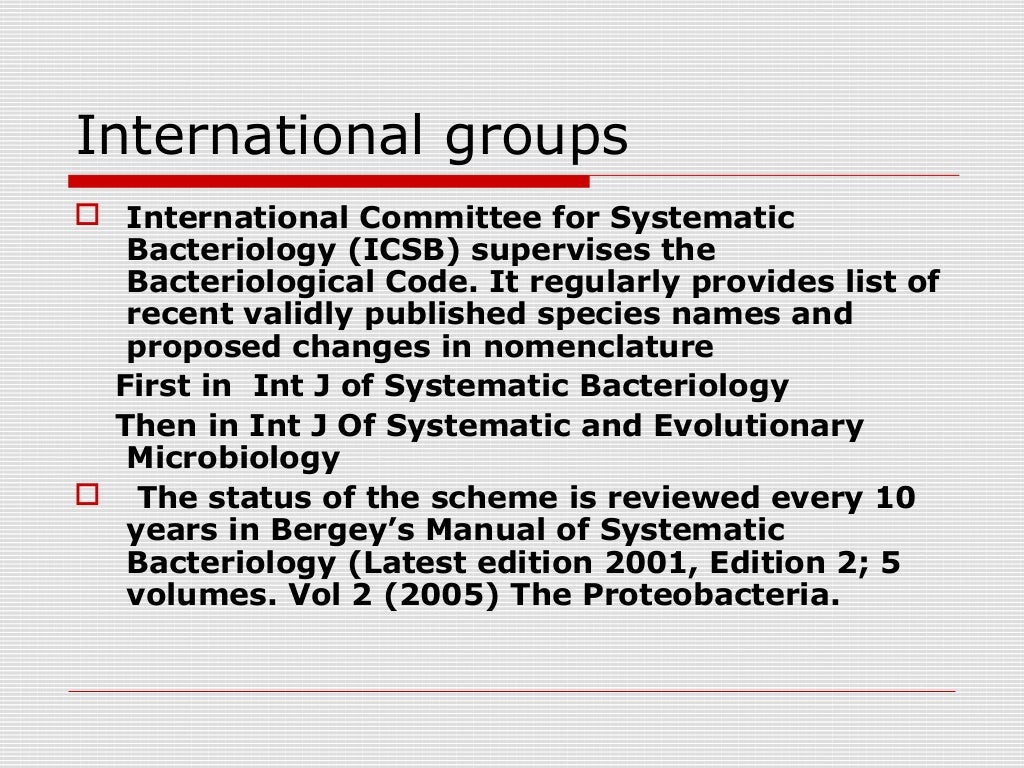 Classification of Enterobacteriaceae family