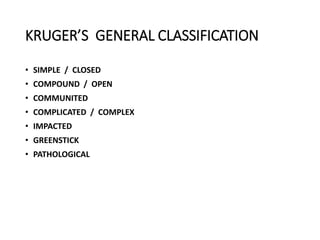 Classification of Mandible, Midface, ZMC and NOE Fractures | PPTX