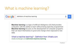 Introduction to Machine Learning & Classification | PPTX