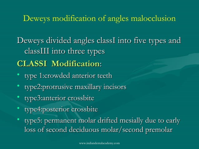 Classification of Malocclusion | PPT
