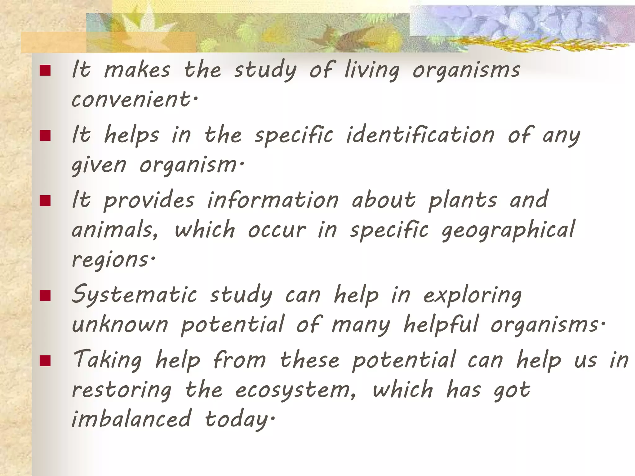 Classification of organisms | PPTX