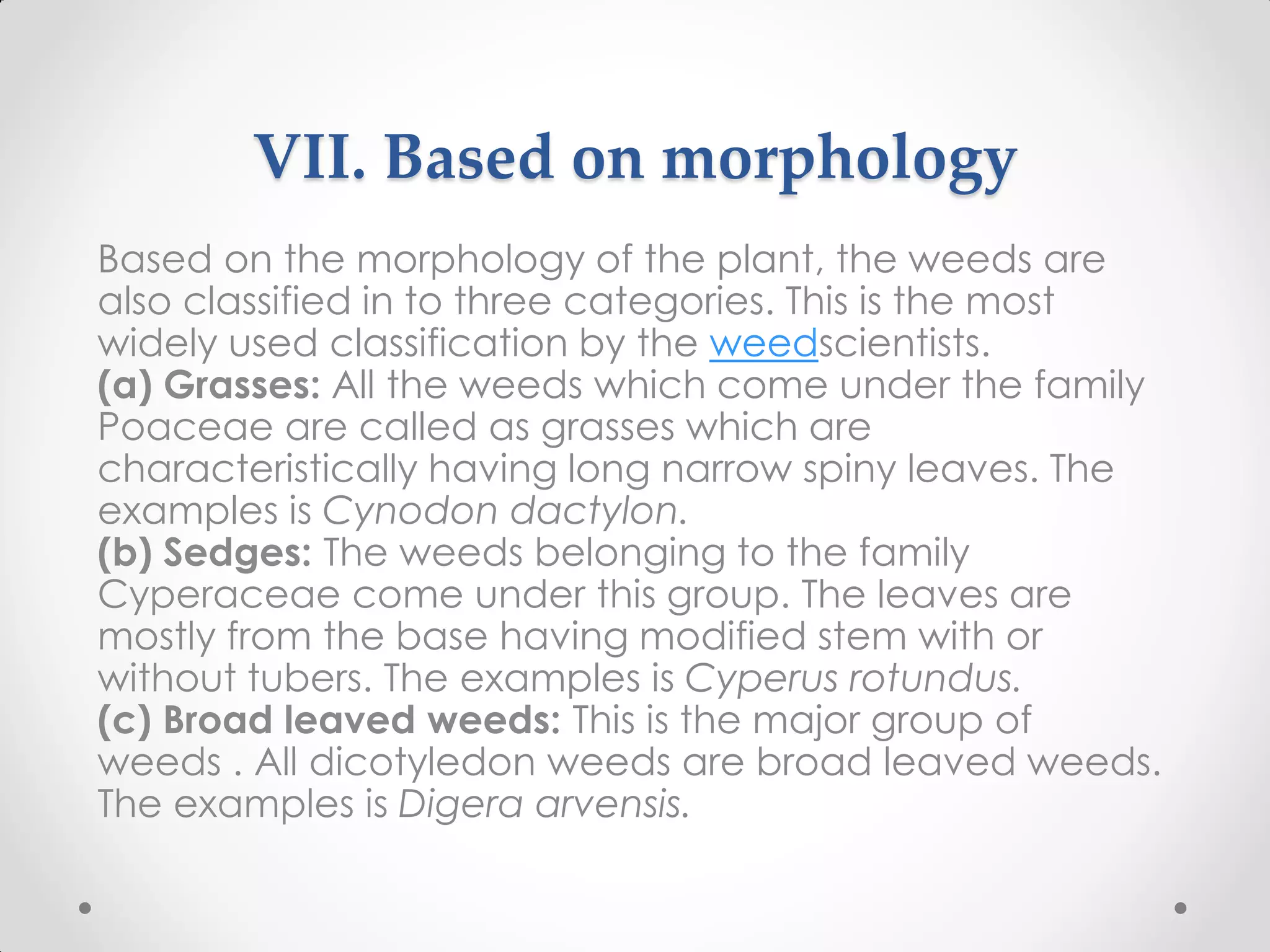 Classification of Weeds | PDF