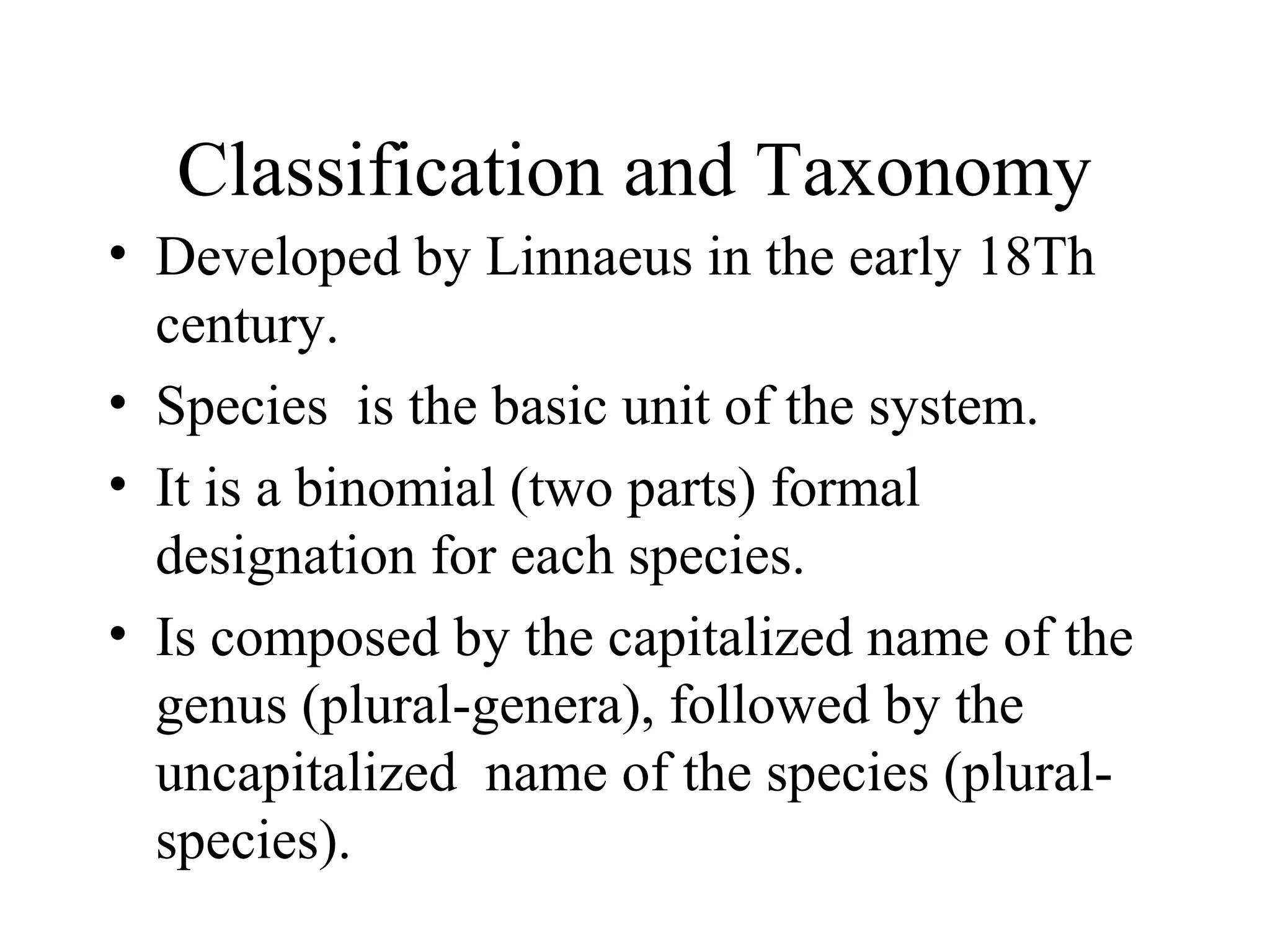 Classification | PPT | Biological Sciences | Science