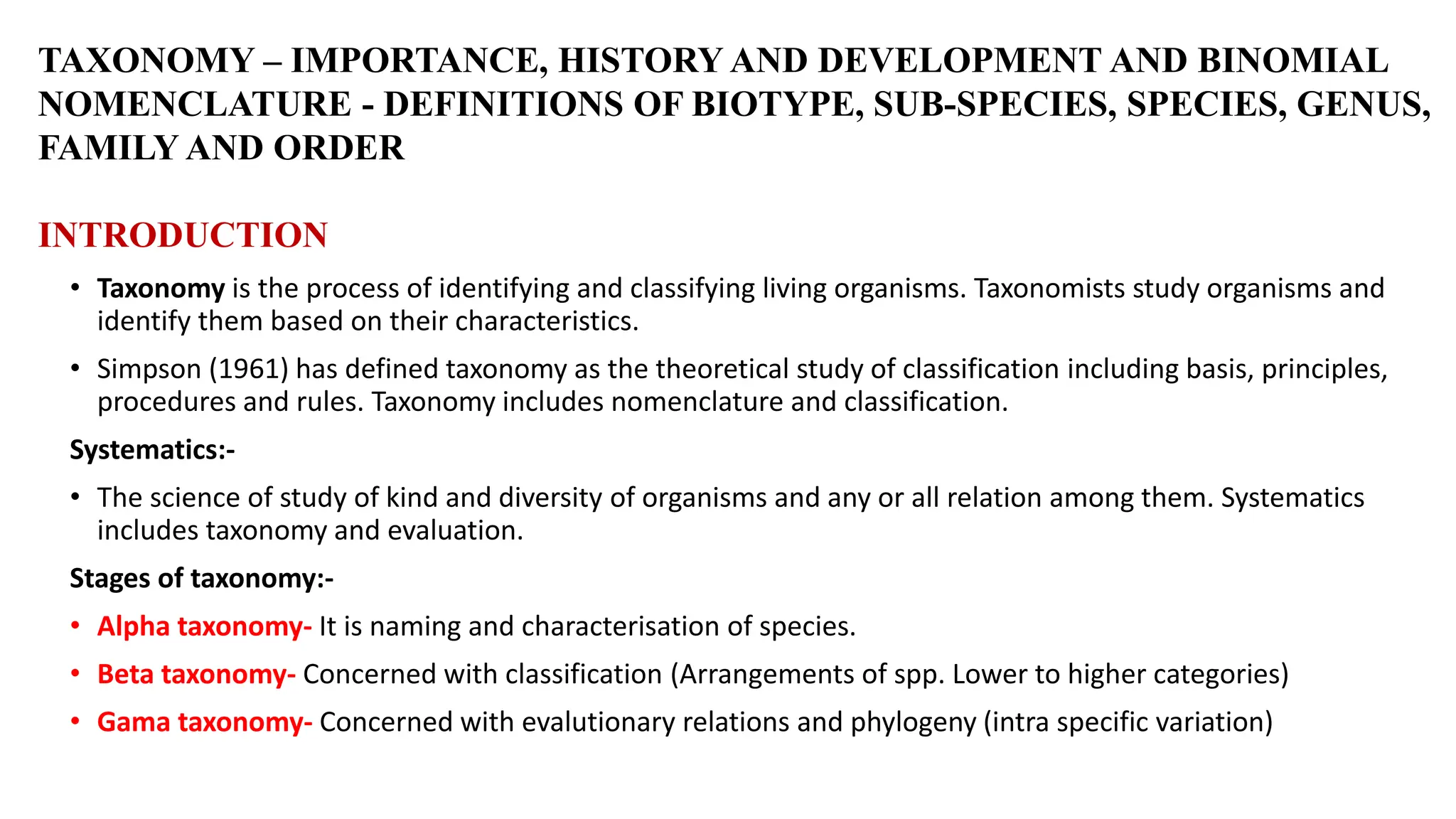 insect taxonomy importance systematics and classification | PPTX