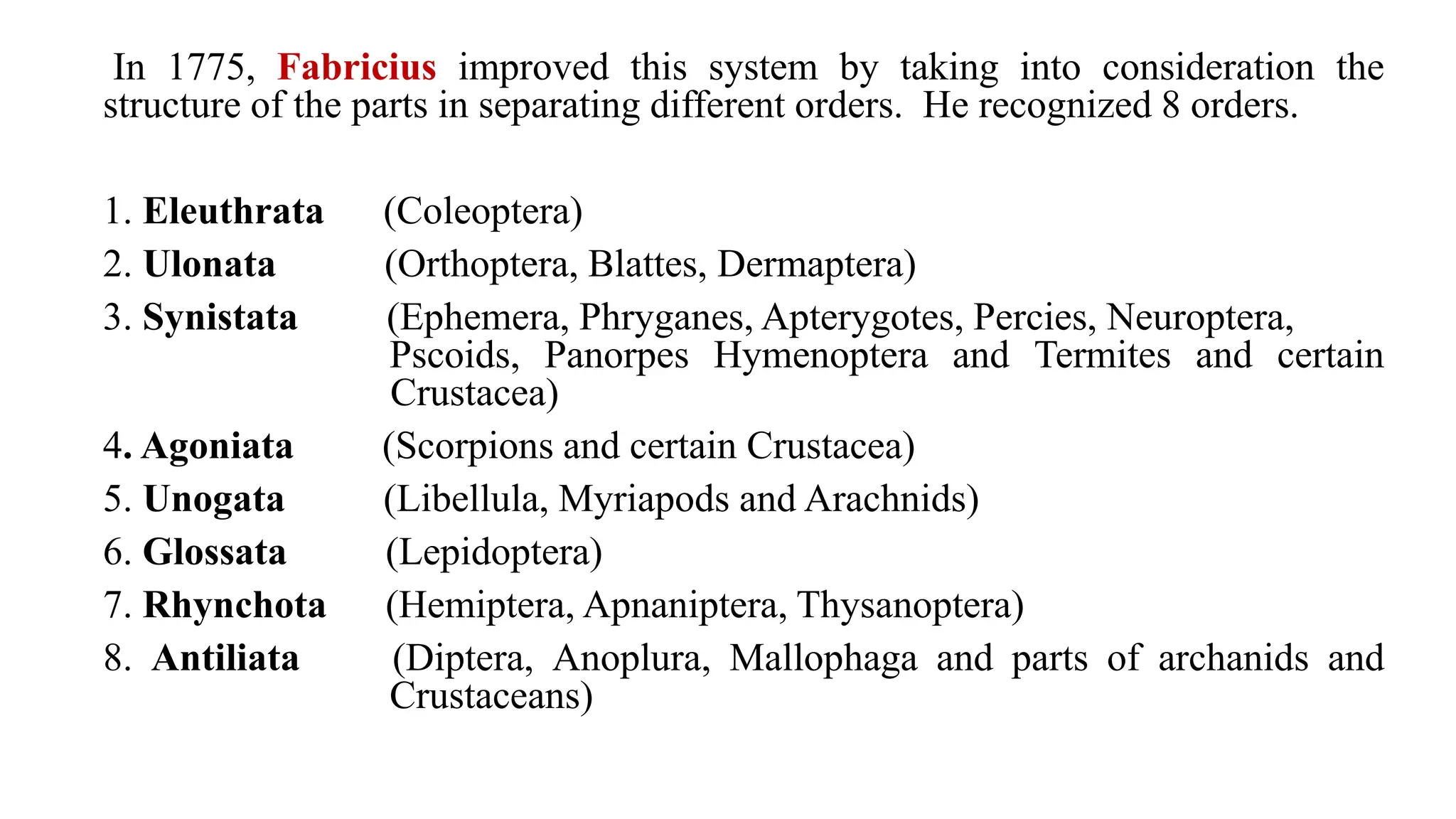 Development of Insects classification | PPTX