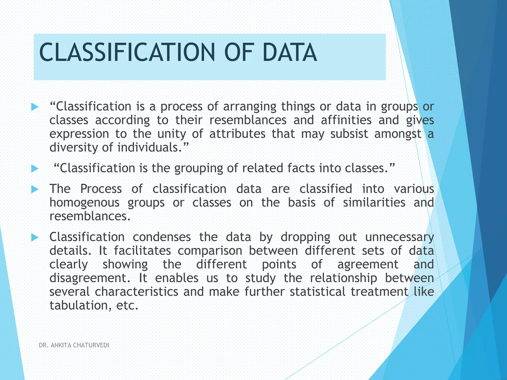 Classification of Data | PPT
