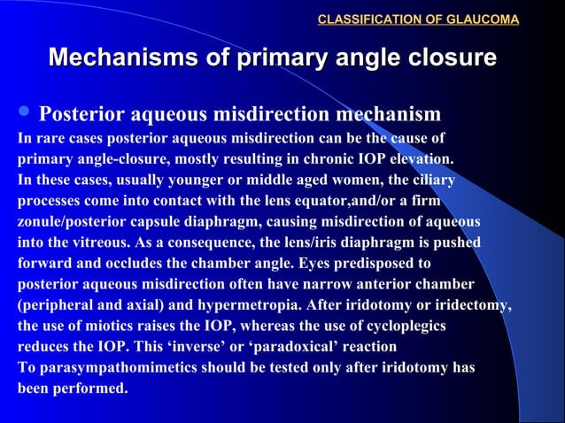 Classification of Glaucoma | PPT
