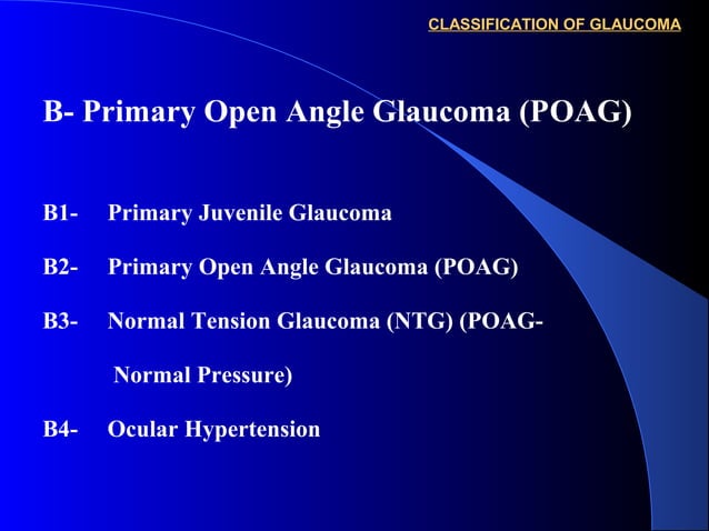Classification of Glaucoma | PPT