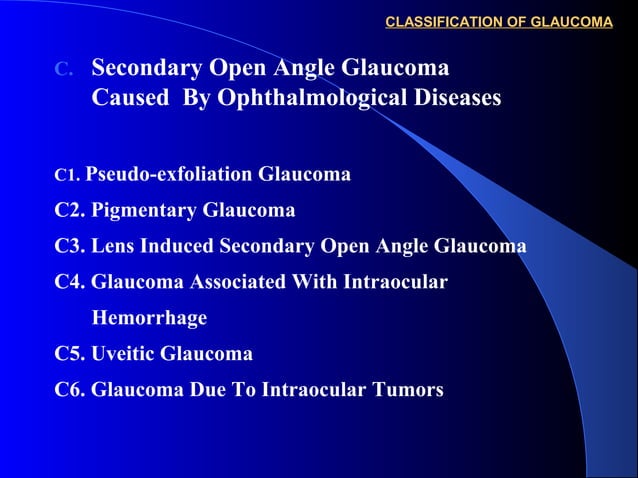 Classification of Glaucoma | PPT