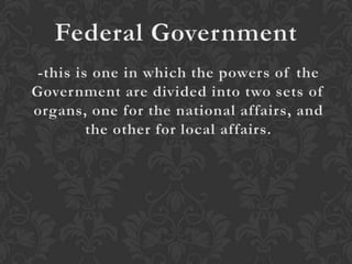 Classification of the government | PPT