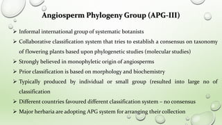 Classification systems of Angiosperms.pptx