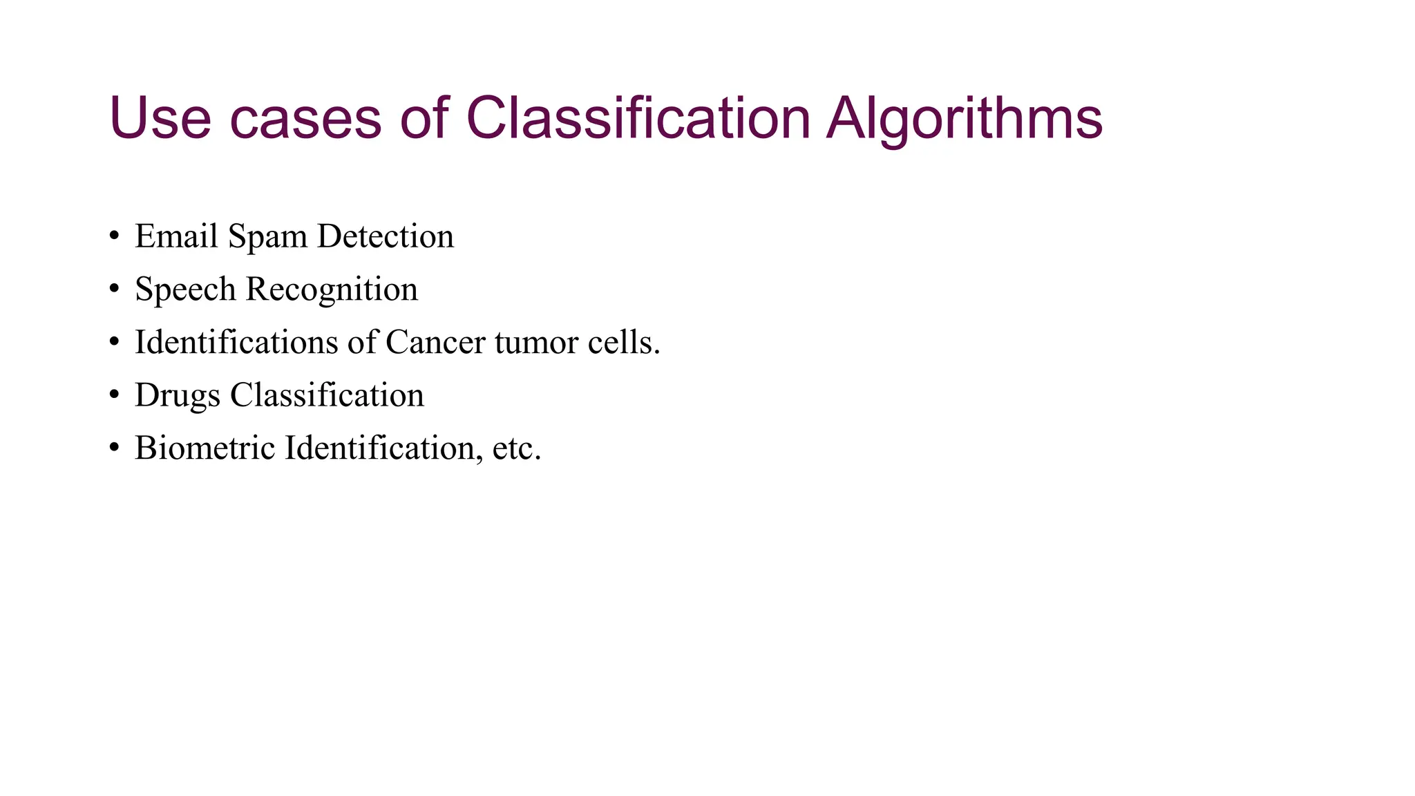Introduction to classification in machine learning and artificial ...
