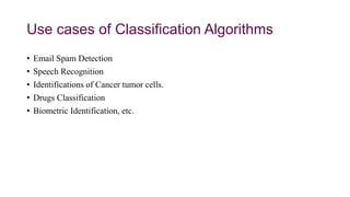 Introduction to classification in machine learning and artificial ...