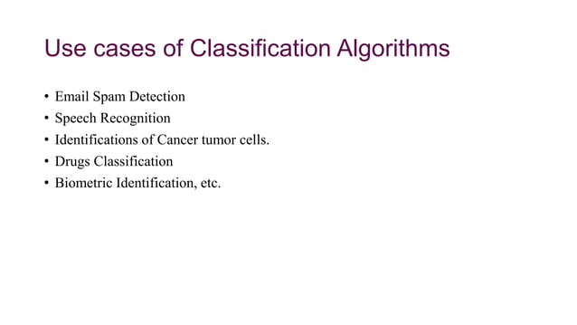 Introduction to classification in machine learning and artificial ...