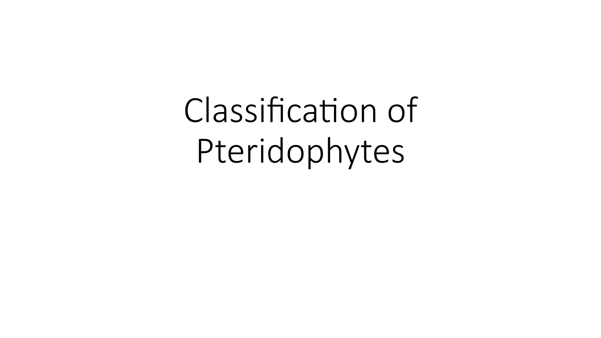 Classification of Pteridophytes _systems | PPTX