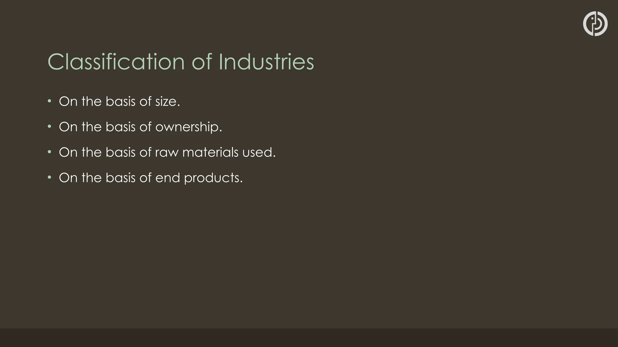 classification of industries in current india | PPSX