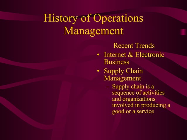 Classification and Purpose of Production and Operations Management | PPT