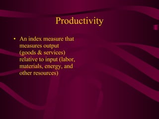 Classification and Purpose of Production and Operations Management | PPT