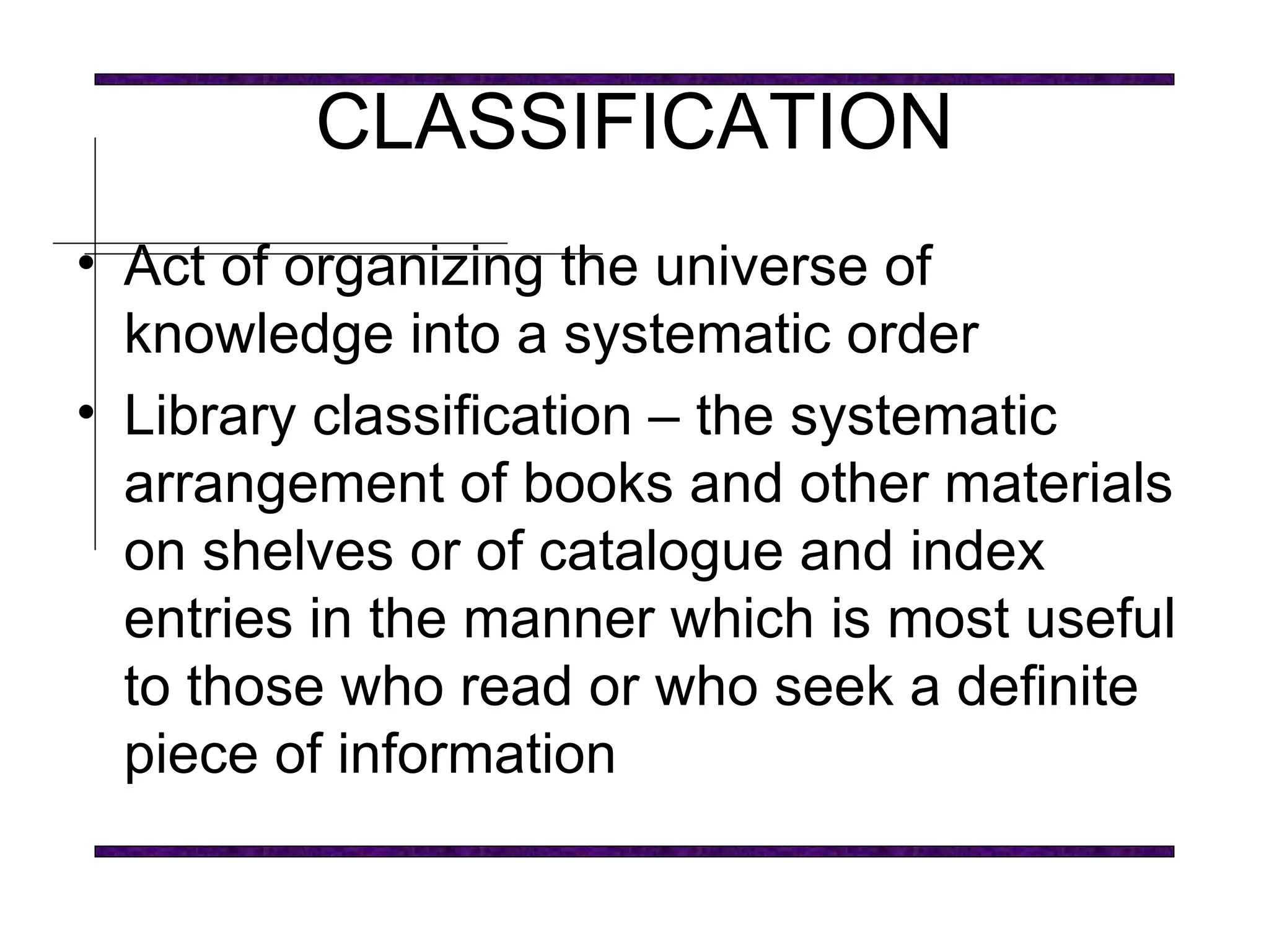 Classification a review | PPT | Geography | Science