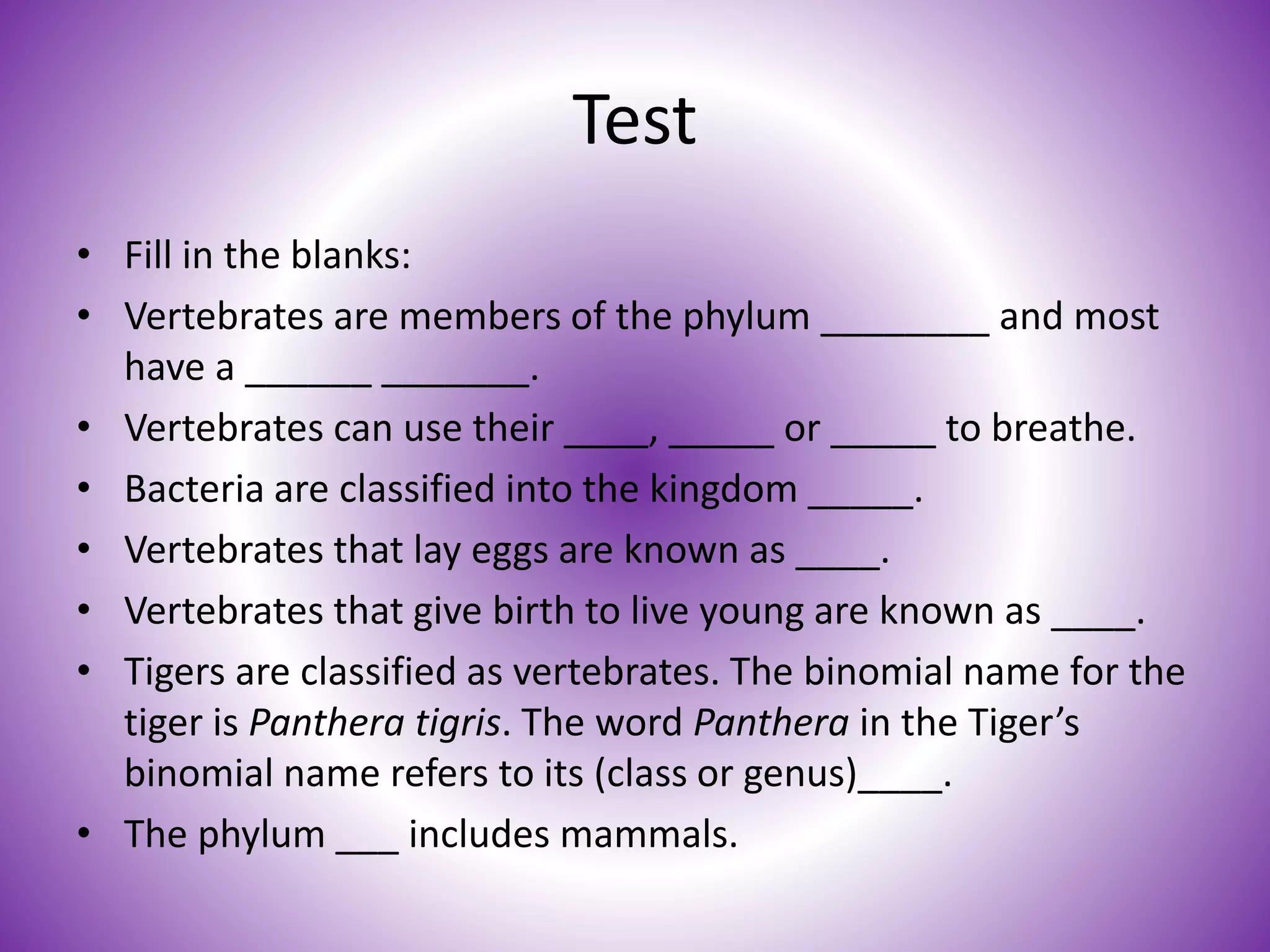 Classification - biology | PPT