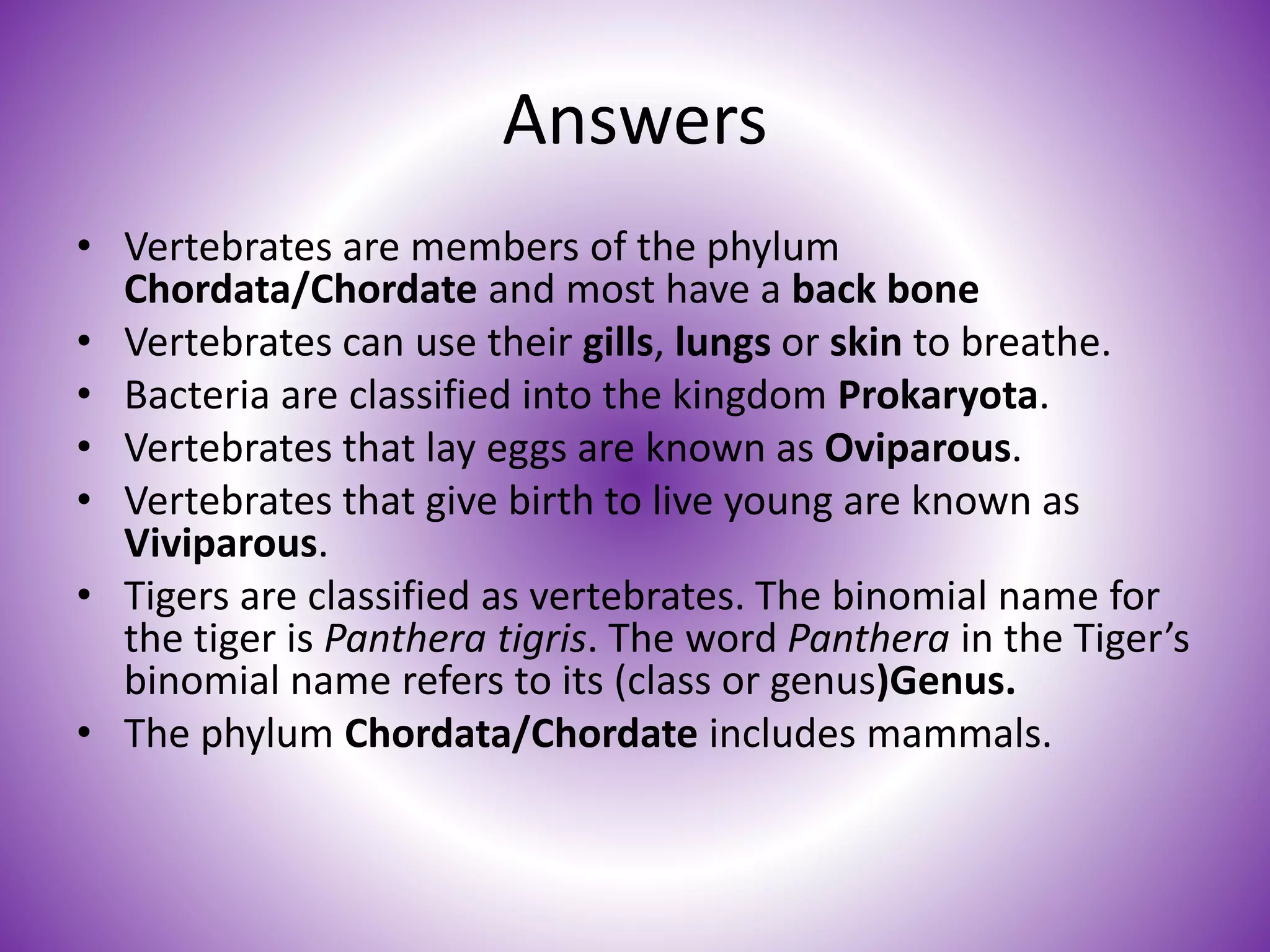 Classification - biology | PPT