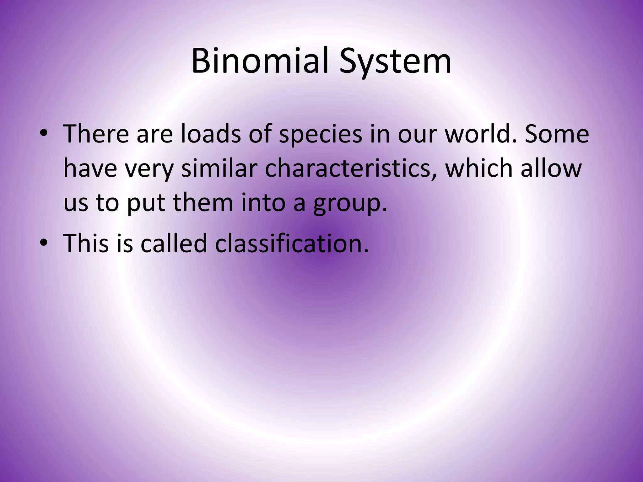 Classification - biology | PPT