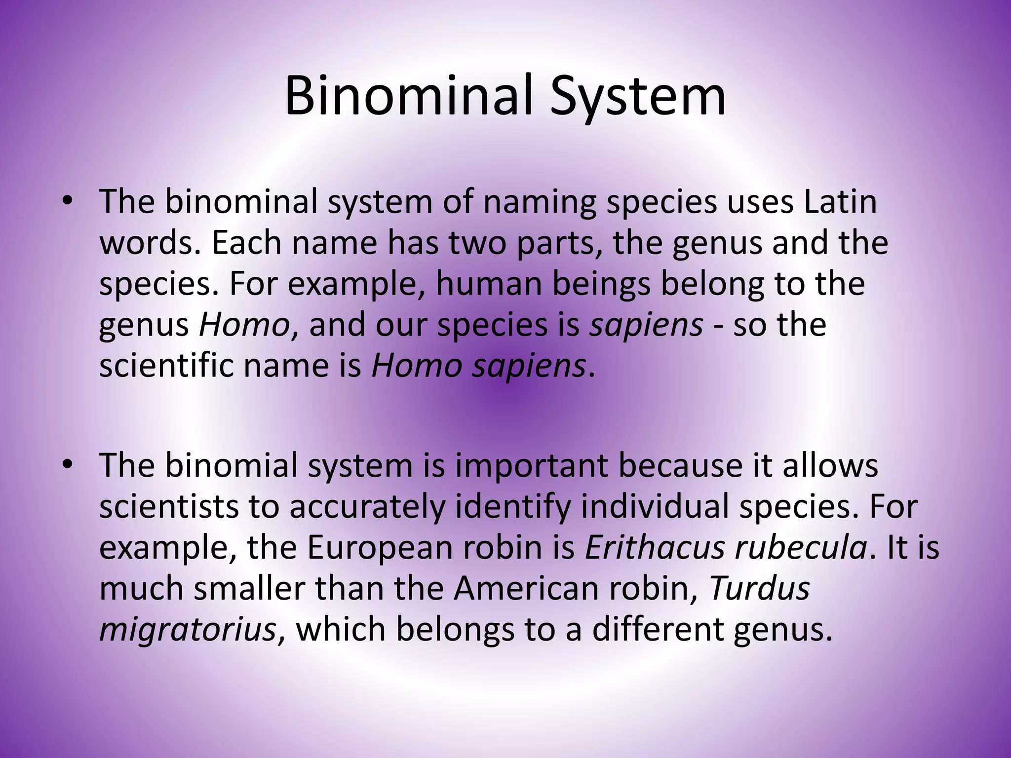 Classification - biology | PPT