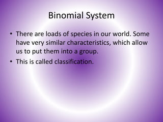 Classification - biology | PPT