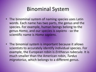 Classification - biology | PPT