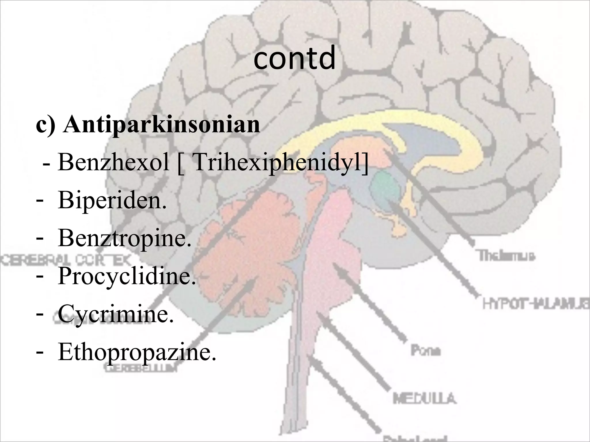 Classification drug act on nervous system | PPT