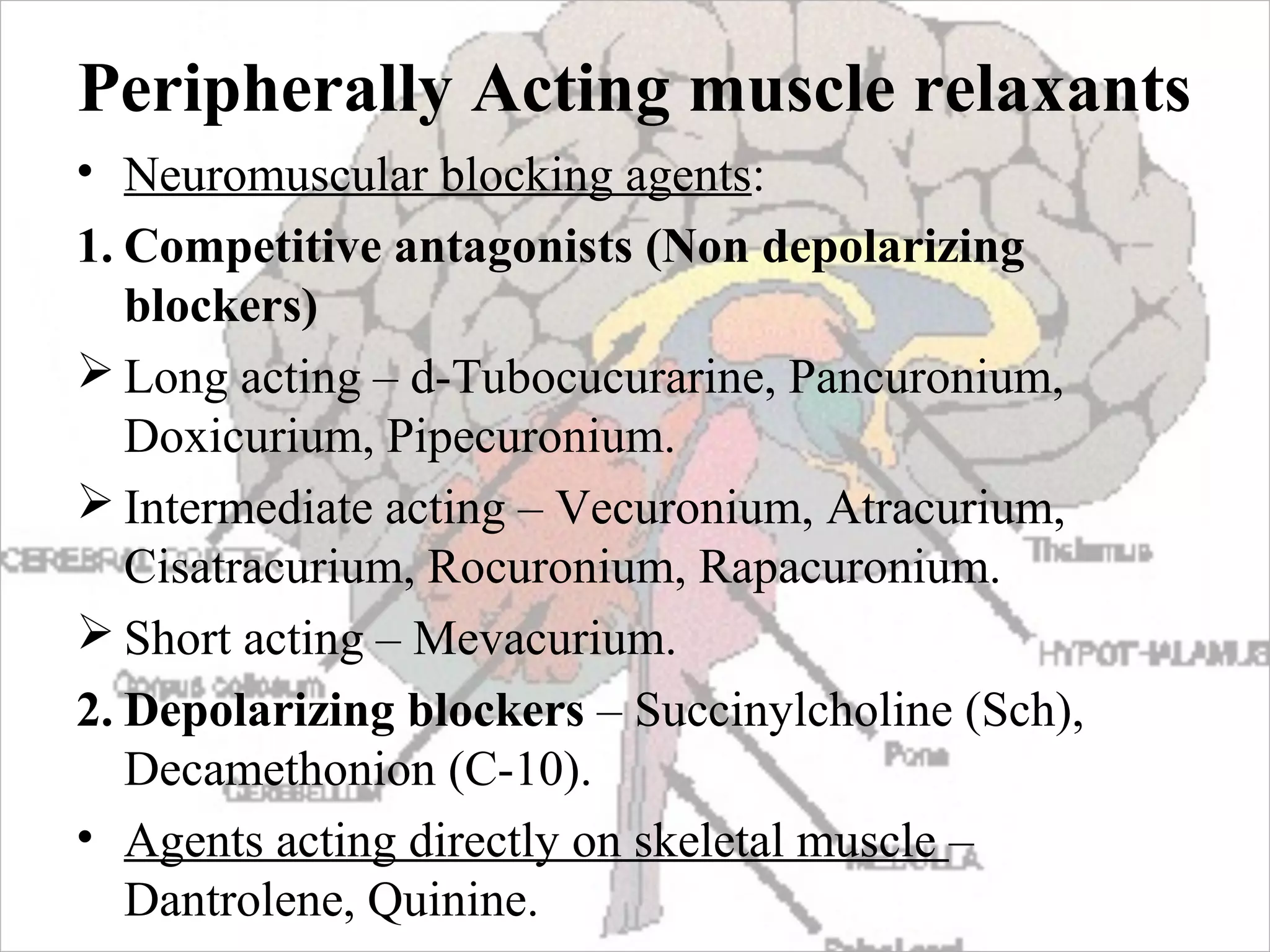 Classification drug act on nervous system | PPT