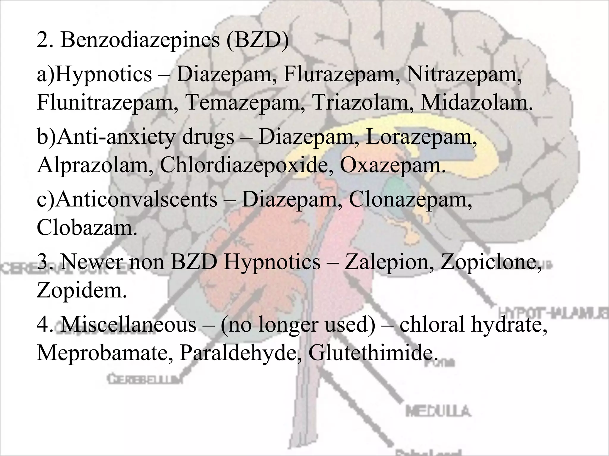Classification drug act on nervous system | PPT