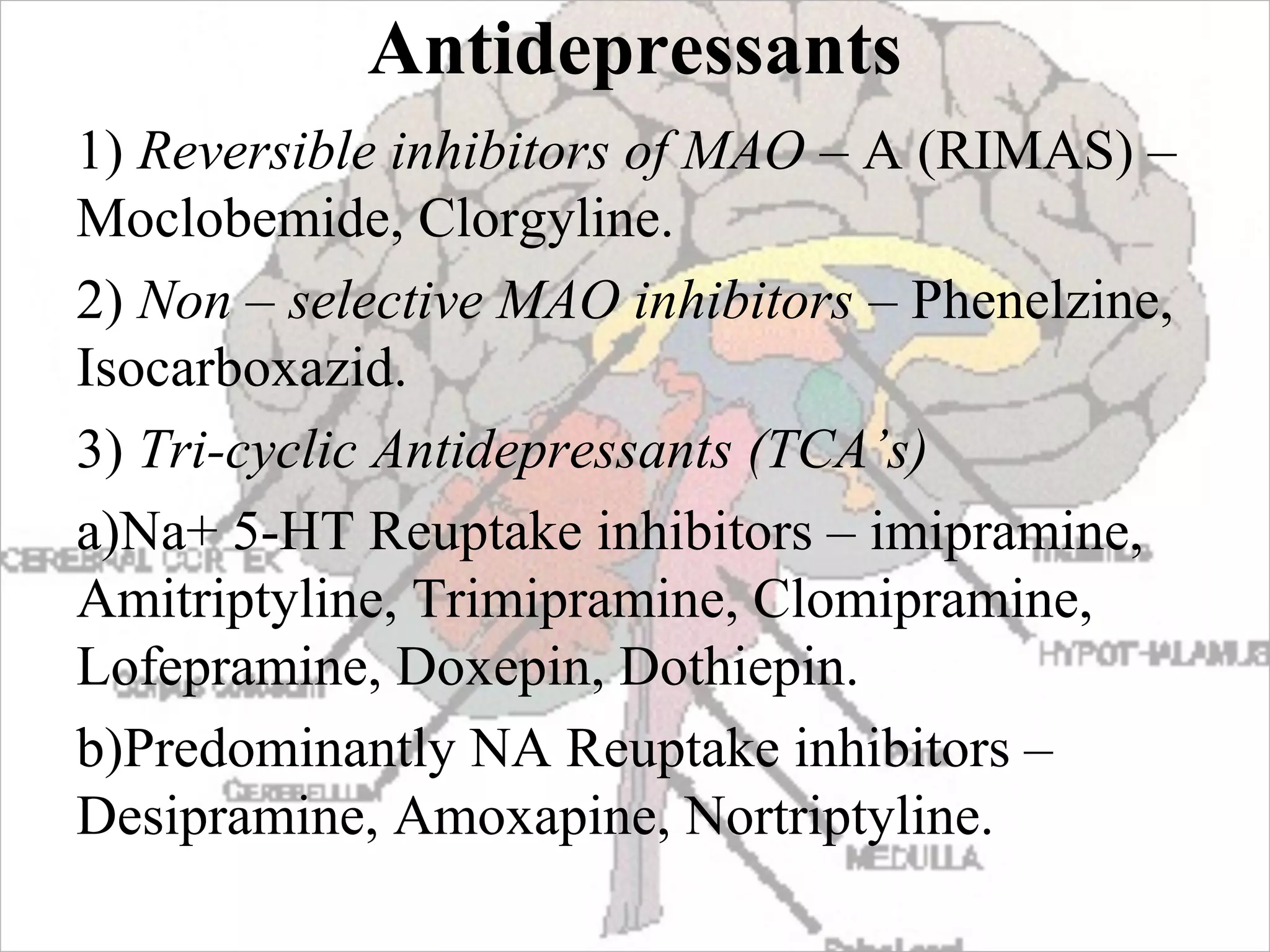 Classification drug act on nervous system | PPT