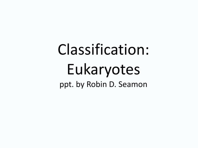 Classification Eukaryotes | PPTX | Biological Sciences | Science