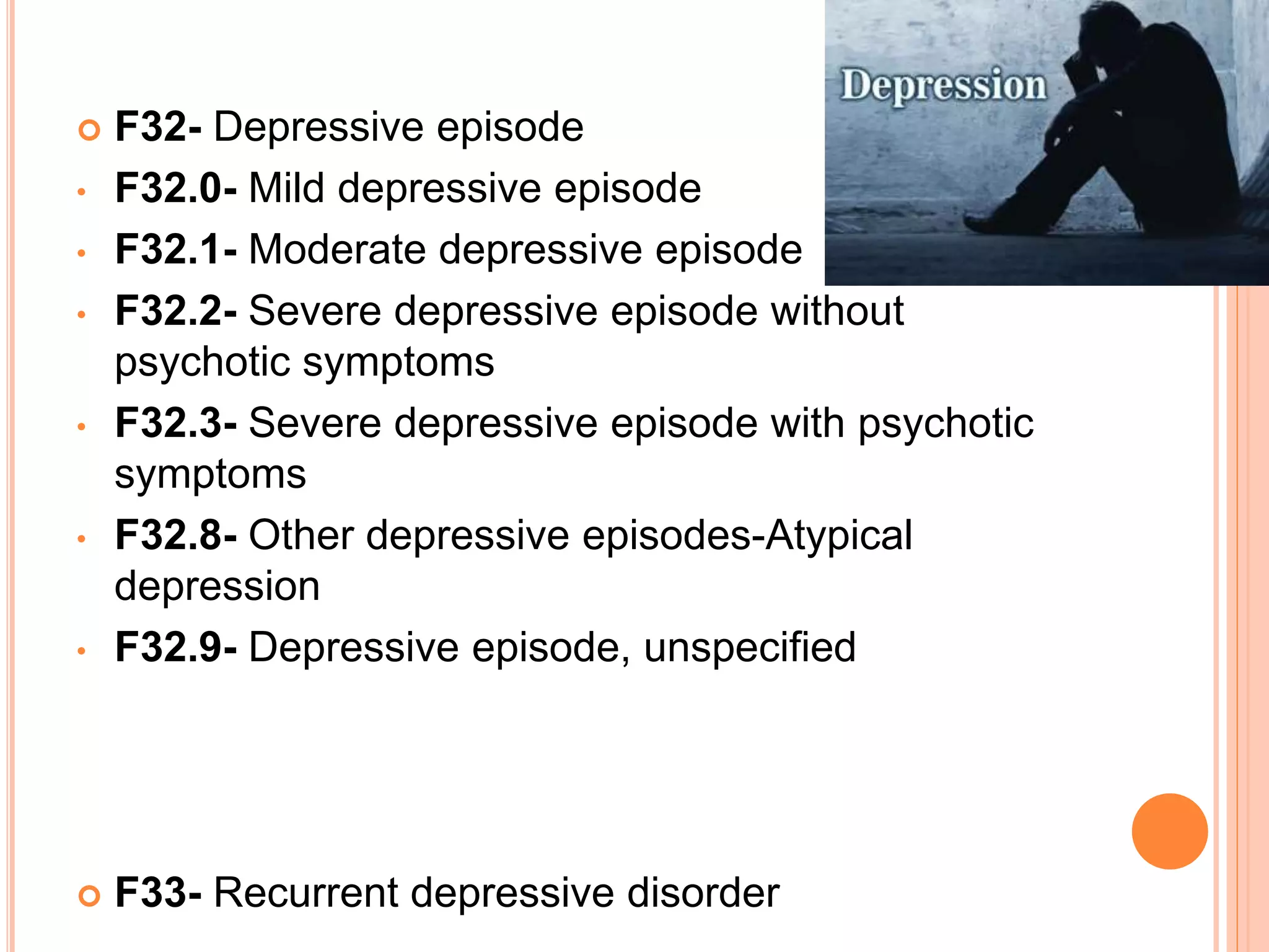 Classification of Mental Disorders | PPTX