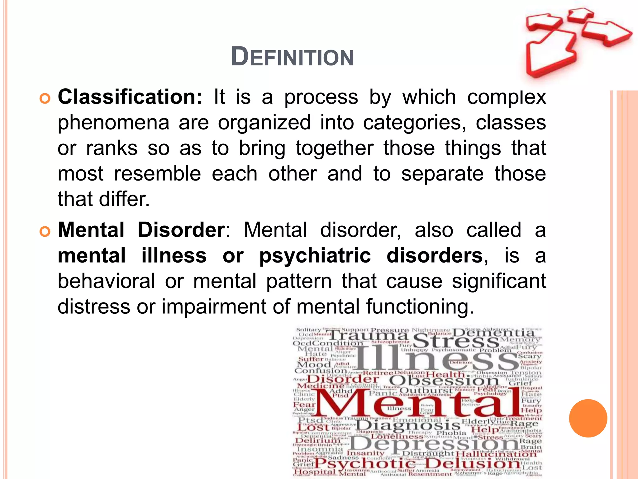 Classification of Mental Disorders | PPTX